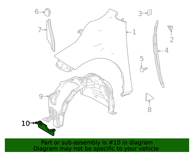 2021-2024 Toyota Sienna Wheel Arch Molding 53853-08010 | OEM Parts Online