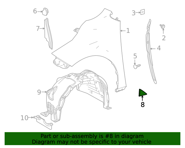 2021-2022 Toyota Sienna Fender Protection Film 58742-08020 | Toyota ...