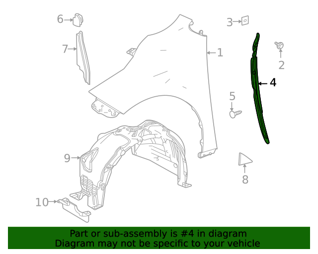Toyota Fender Protection Film 53882-08030 | Auto Parts