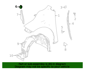 2021-2024 Toyota Sienna Fender Seal 53748-08020 | Toyota Parts Center