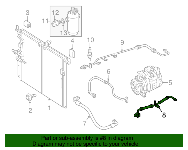 463-830-28-01 - Suction Line 2013-2018 Mercedes-Benz G 63 AMG ...