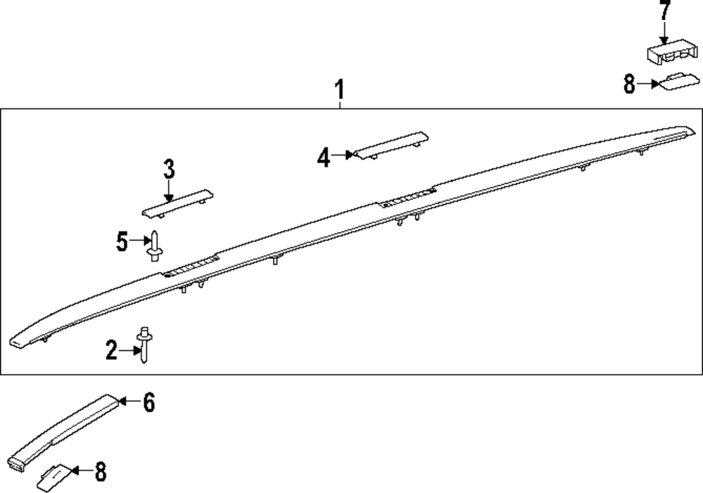 2024-2025 Toyota Grand Highlander Roof Rack 63460-0E250 | Retail ...