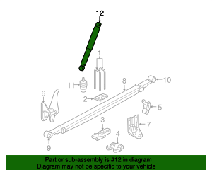 2007-2010 GM Premium Monotube Rear Shock Absorber 25871024 GM ...