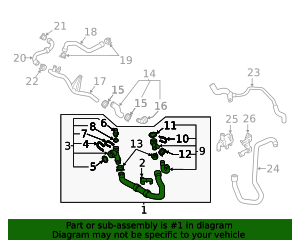2018-2023 Volkswagen Lower Hose 3QF-122-051-A | OEM Parts Online