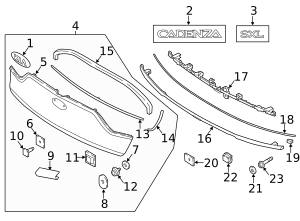 2017-2019 Kia Cadenza Back Panel 87371-F6000 | OEM Parts Online