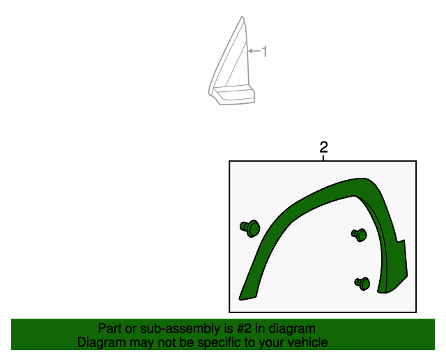 2018-2024 GMC Terrain Black Front Passenger Side Wheel Opening Molding ...