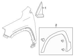 2018-2024 GMC Terrain Black Front Driver Side Wheel Opening Molding ...