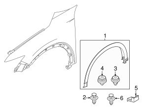 2017-2023 Mazda Wheel Opening Molding Retainer Clip KB8B-51-W24A ...