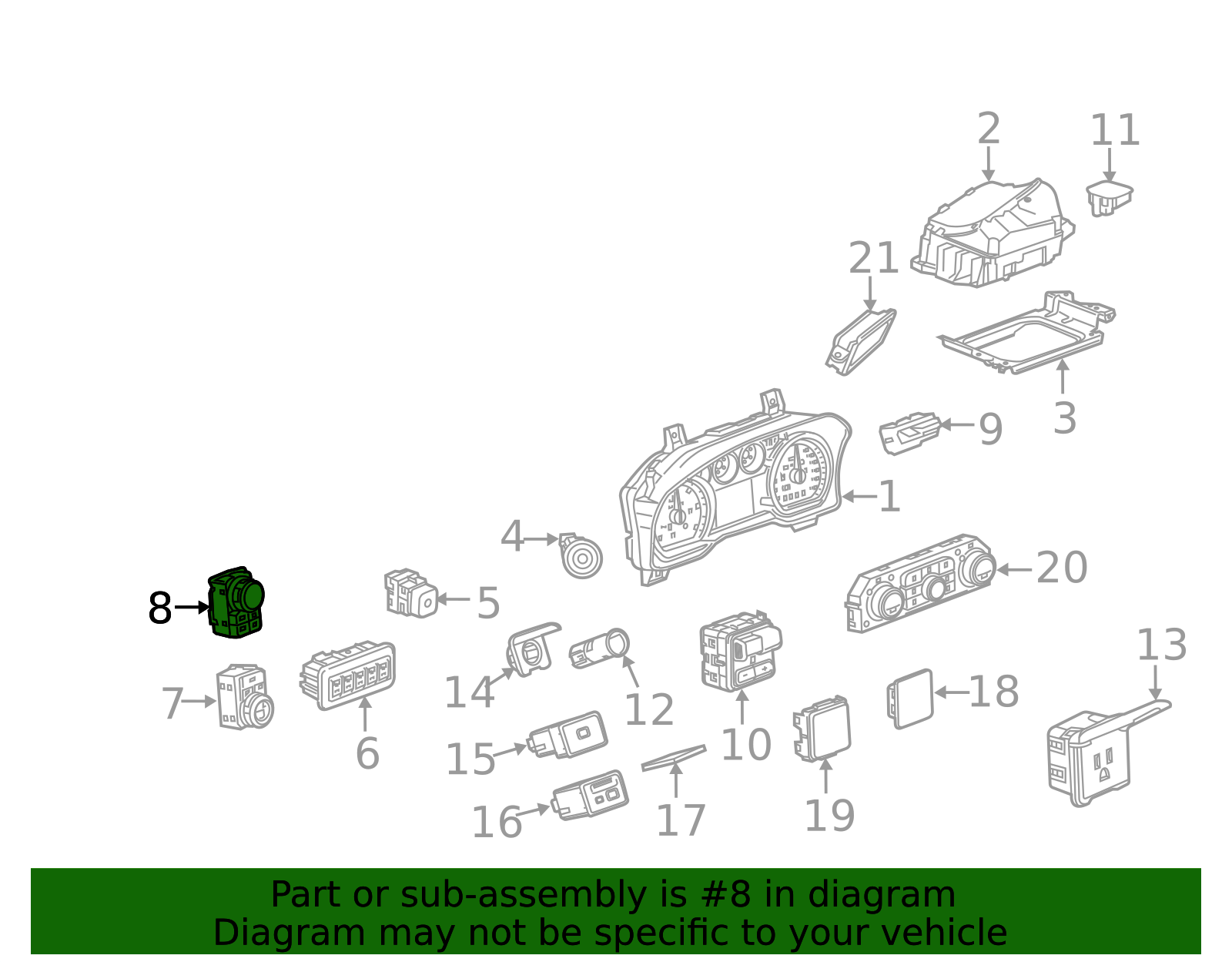 2024-2025 GM Ride Control Switch 86530722 | QuirkParts