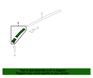 2012-2017 Subaru Roof Molding 91046FJ040 | Subaru Parts Store