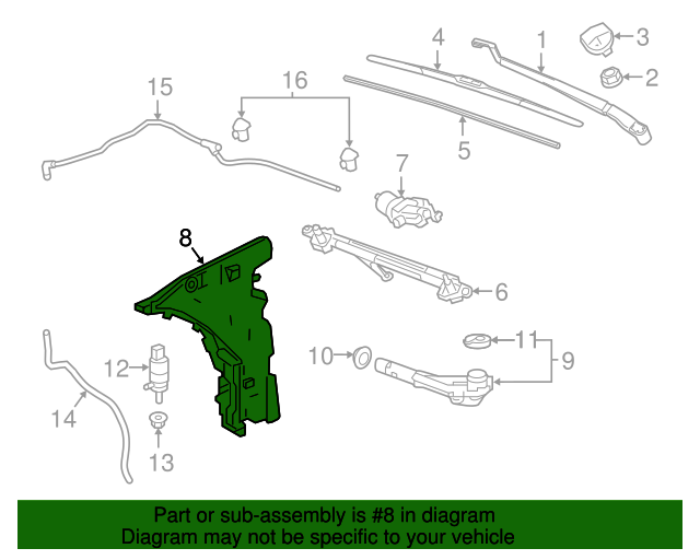 2016-2017 Chevrolet Camaro Washer Reservoir 84151772 | TascaParts.com