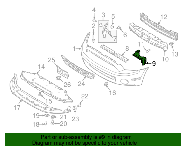 2010-2014 Ford Mustang Side Bracket AR3Z-8B455-C | Varsity Ford