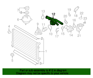 2006-2011 Volkswagen Thermostat Housing 03H-121-117-A | OEM Parts Online