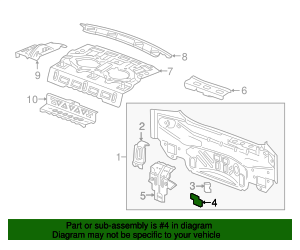 2016-2017 Chevrolet Cruze Side Bracket Bracket 23441344 | GMPartsDirect.com