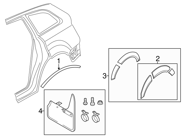 2010-2015 Audi Q7 Wheel Arch Trim - Rear - Right 4L0-071-792-A | Audi ...