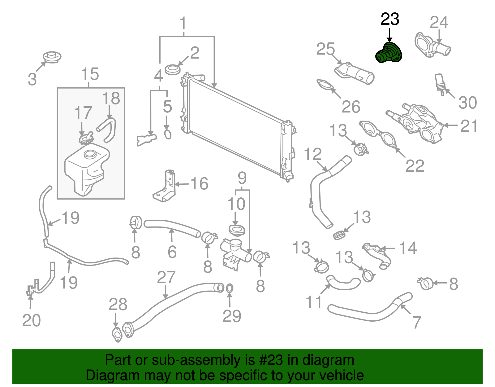 1305A802 - Thermostat 2008-2015 Mitsubishi | Mitsubishi Direct Parts