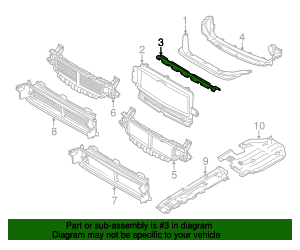 32353270 - Upper Seal 2022-2023 Volvo XC60 | AutoNationParts.com