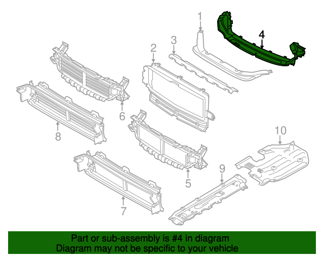 31455212 - Radiator Support Air Duct Seal 2018-2023 Volvo XC60 ...