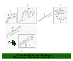 2014-2018 Mazda 3 Bumper Bracket B45A-53-18XA | Mazda-Parts