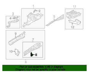 2014-2018 Mazda 3 Outer Rail Bracket B45A-53-12X | RealMazdaParts.com