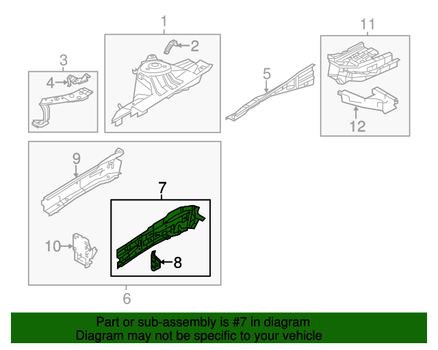 2014-2018 Mazda 3 Outer Rail B4YA-54-320 | TascaParts.com