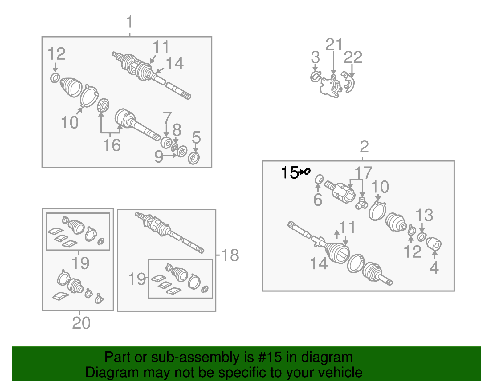 1989-2007 Toyota Cv Axle Shaft Carrier Bearing Retaining Ring 90080 ...