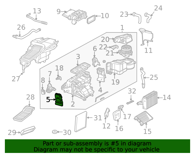 203-830-07-40 - Cabin Air Intake Duct 2001-2018 Mercedes-Benz ...