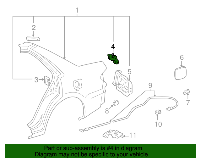 1998-2002 Toyota Corolla Gutter 61622-02020 | Toyota Parts Center