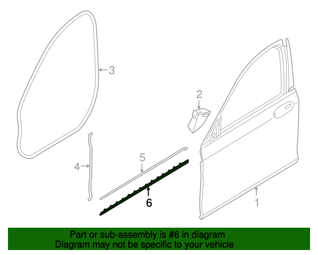 51337364351 - 2016-2022 BMW Lower Molding (51-33-7-364-351) | BMW of ...
