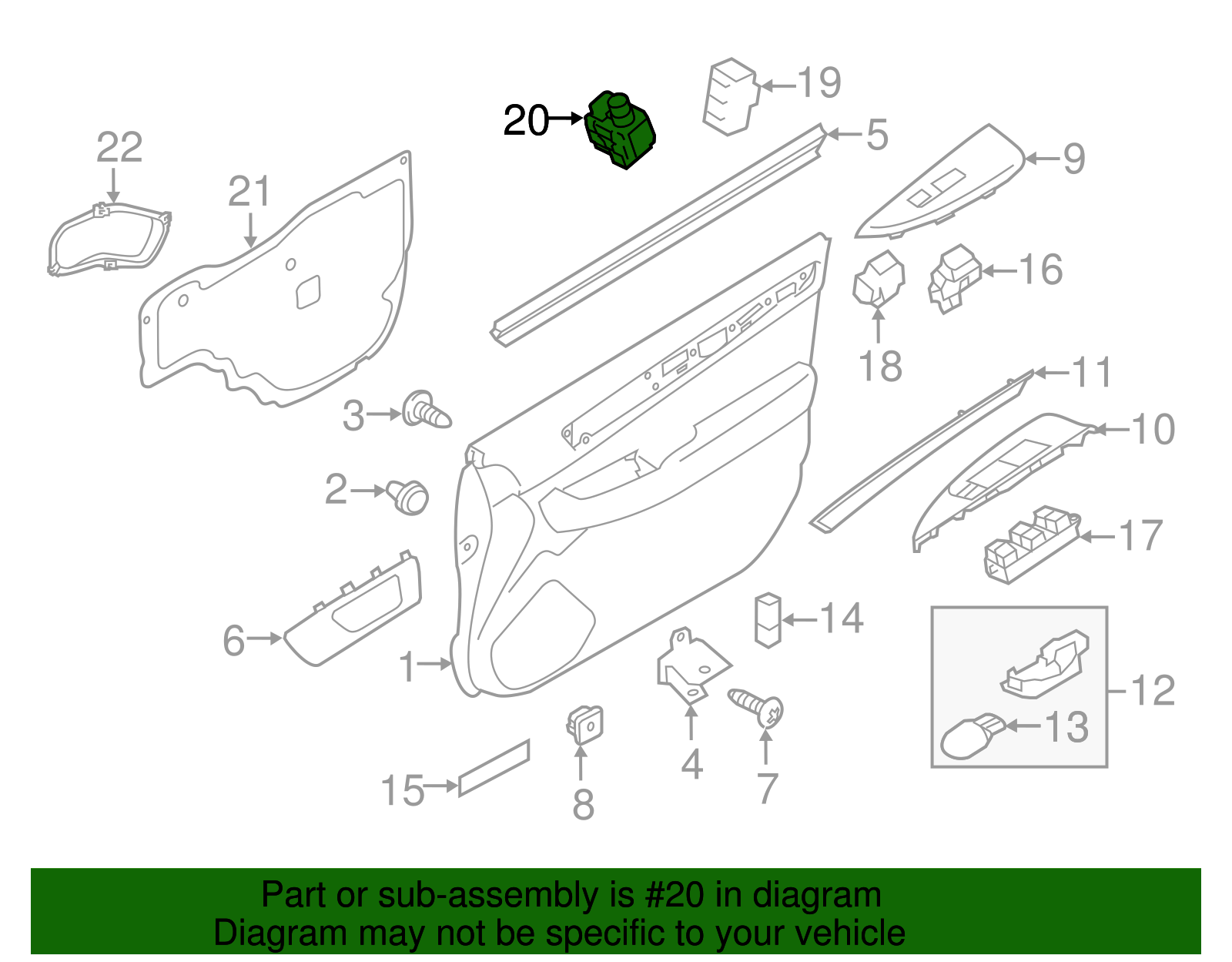 2015-2019 Subaru Mirror Switch 83061AL01A | Subaru Parts Shop