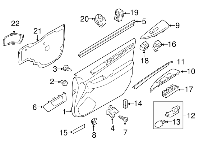 2014-2024 Subaru Door Trim Panel Plate 94253AJ00A | OEM Parts Online