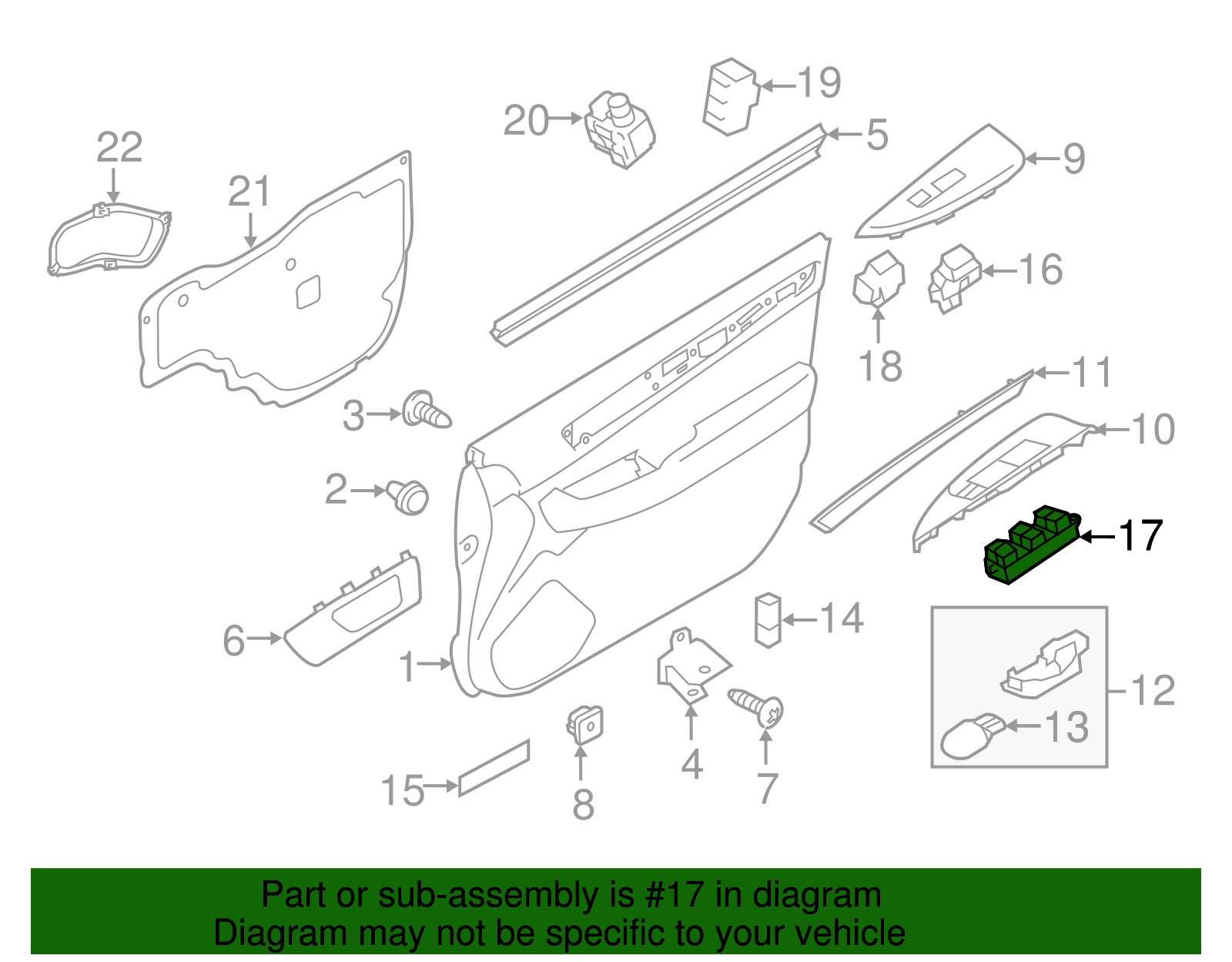 2017 Subaru | 2017 Subaru - Window Switch | 83071AL38C | World OEM ...