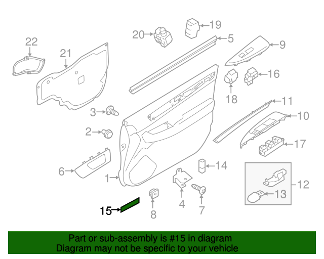 2014-2021 Subaru Plate - Passenger Side (RH) 94253AJ00A | TascaParts.com