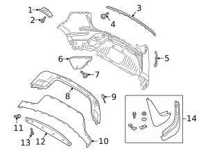 2021-2023 Land Rover Range Rover Evoque Lower Cover LR139816 ...