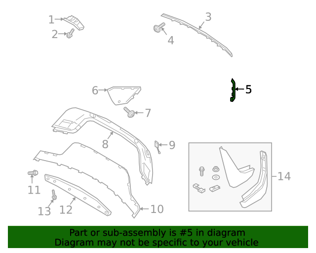 Genuine Lower Molding for 2020-2021 Land Rover Range Rover Evoque ...