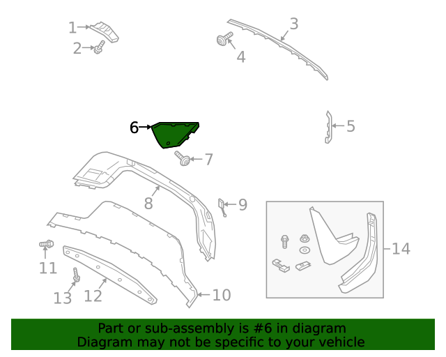 2020-2023 Land Rover Range Rover Evoque Lower Extension LR114863 | OEM ...