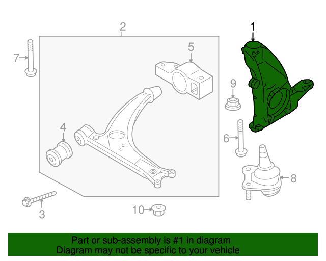 2006-2018 Audi Lower Ball Joint 1K0-407-256-AA | Audi USA Parts
