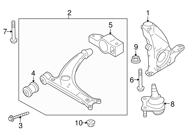 2001-2018 Audi Ball Joint Lock Nut N-909-429-01 | Audi USA Parts