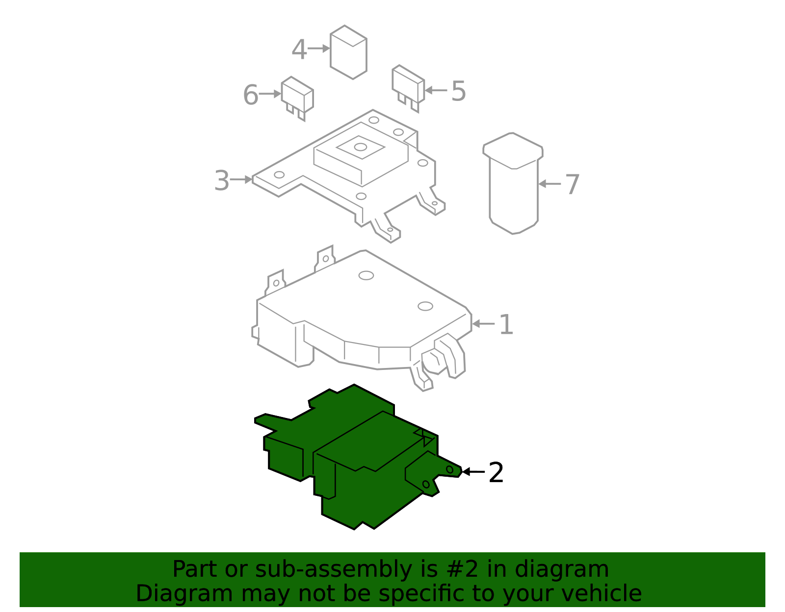 2019-2024 Porsche Cayenne Fuse & Relay Box Lower Bracket PAB-907-392-00 ...
