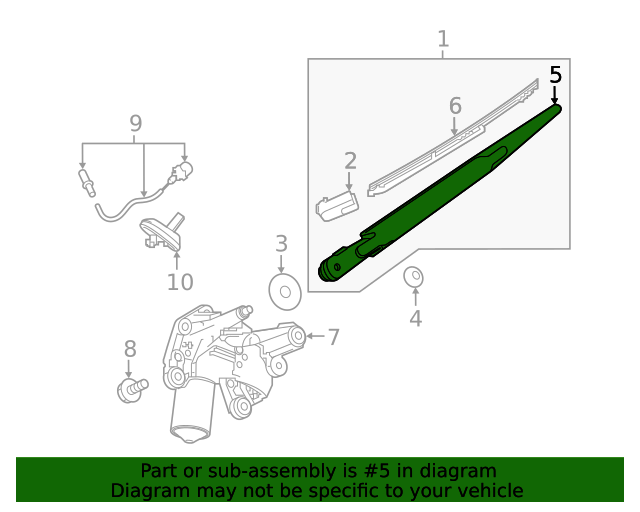 28781-5RB0A - Wiper Arm 2018-2019 Nissan Kicks | Nissan Parts ...