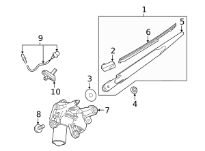 28780-5RL0A - Wiper Arm Assembly 2018-2024 Nissan Kicks | Nissan Parts ...