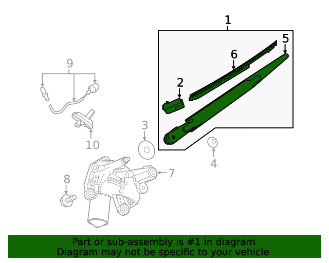 28780-5RL0A - Wiper Arm Assembly 2018-2024 Nissan Kicks | Nissan Parts ...