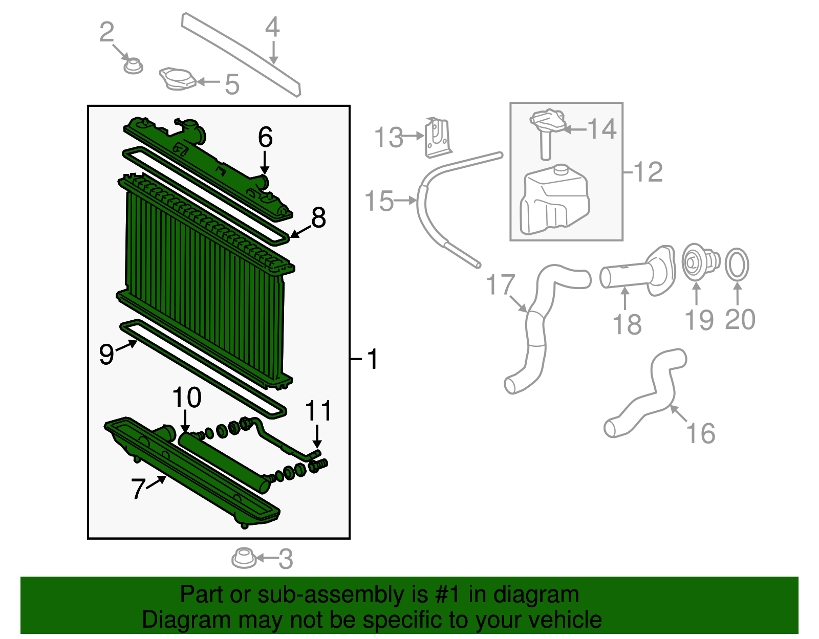2007-2011 Toyota Camry Radiator Assembly 16400-28641 | Parts Reliable ...