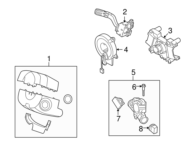2008-2011 Mazda Tribute Steering Lock ZZDB-66-160 | OEM Parts Online