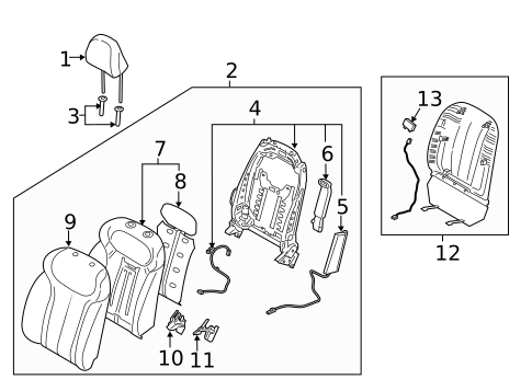 Driver Seat Components for 2020 Hyundai Palisade | Hyundai OEM Parts Direct