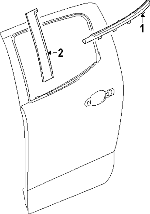 Exterior Trim - Rear Door for 2025 GMC Canyon | GMPartsDirect.com