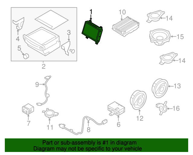 2014-2016 Hyundai Equus Display System 96525-3N550 | OEM Parts Online
