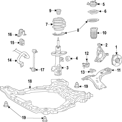 Front Suspension for 2019 Lexus ES350 | OEM Parts Online