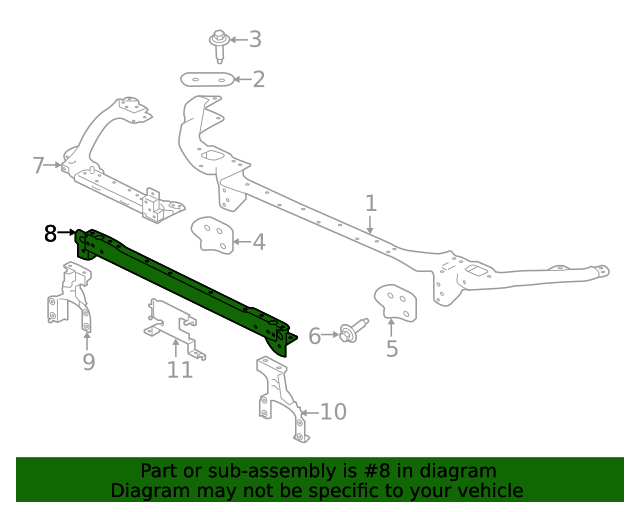 2016-2023 Jaguar Lower Tie Bar T2H39615 | OEM Parts Online