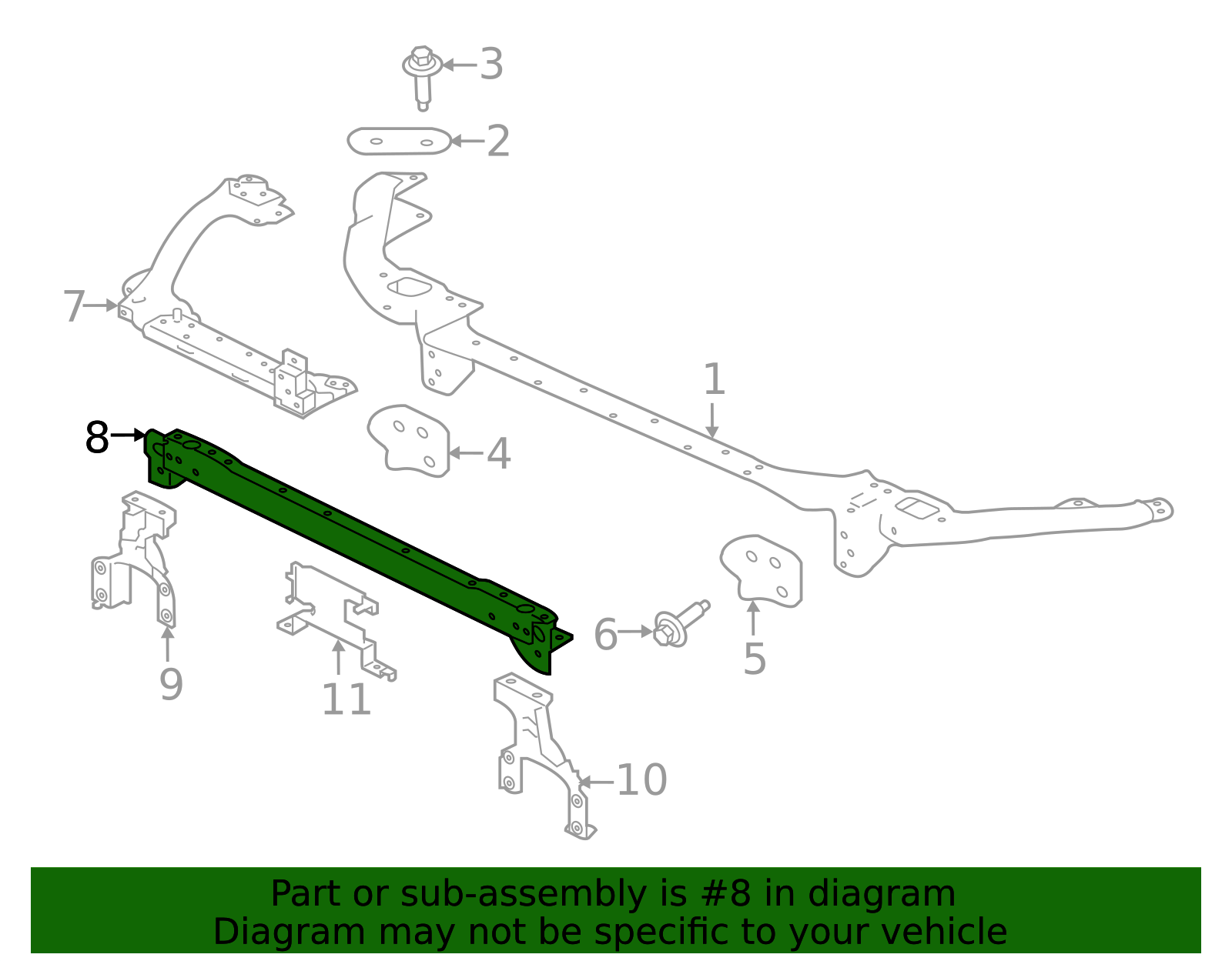 2016-2023 Jaguar Lower Tie Bar T2H39615 | OEM Parts Online